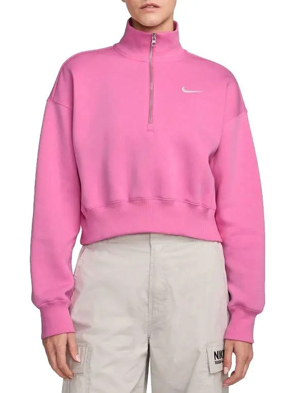 Nike Sportswear Phoenix Fleece Crop Sweatshirt - Playful Pink/sail