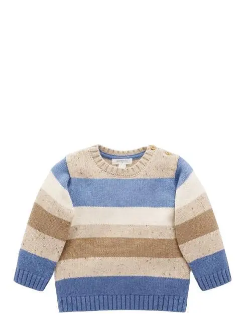 PUREBABY Storm Striped Sweater - Storm Stripe