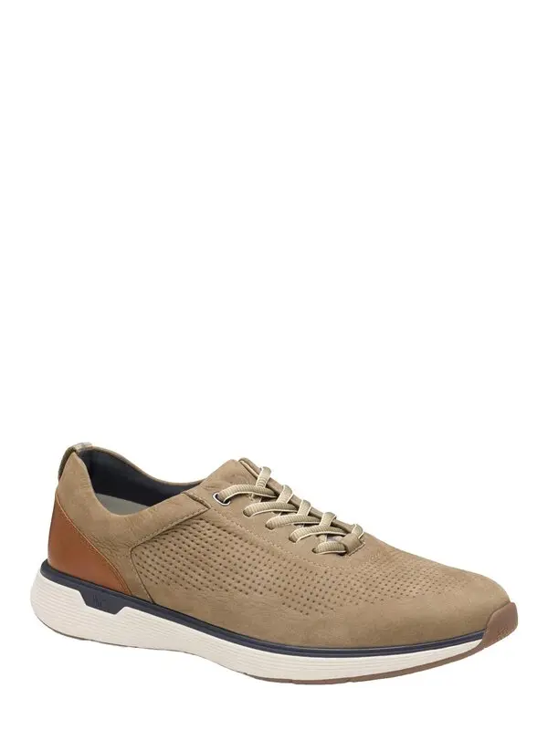 Johnston & Murphy Prentiss 2 Waterproof Sneaker - Taupe Tumbled Nubuck