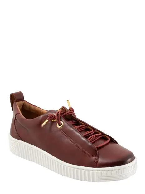 Eos Platform Leather Slip-on Sneakers - Bordeaux