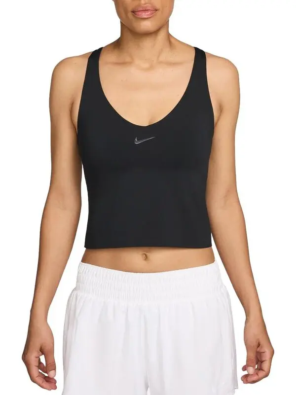 Nike Support Padded Sports Bra Tank - 010 Black/dkskgy
