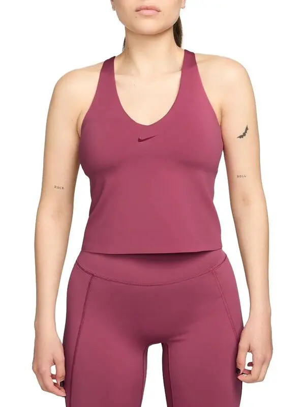 Nike Medium Support Padded Sports Bra Tank - Sweet Berry