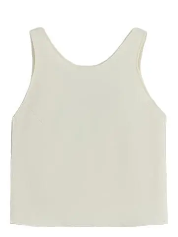 NOCTURNE Minimalist Sleeveless Crepe Top - Ivory