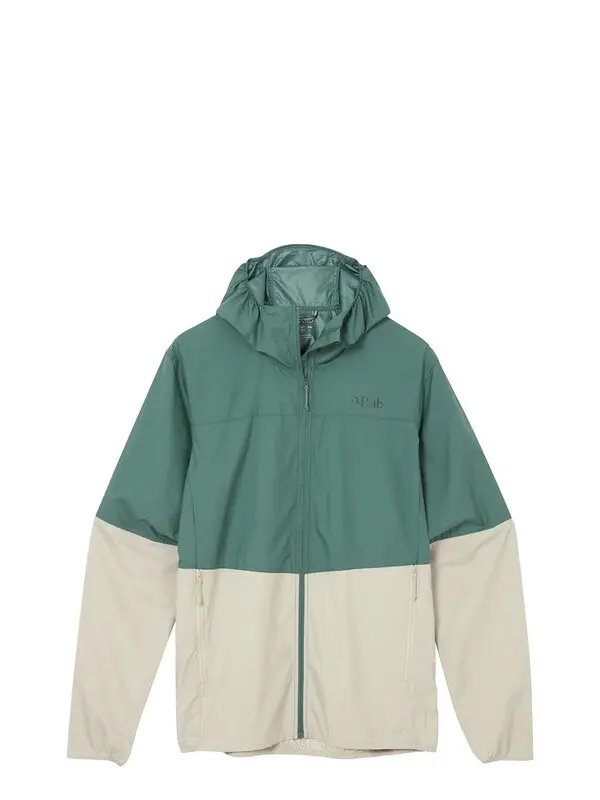 RAB Windgather Hooded Jacket - Sage/pebble
