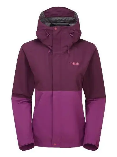 RAB Downpour Waterproof Jacket - Mulberry/plum