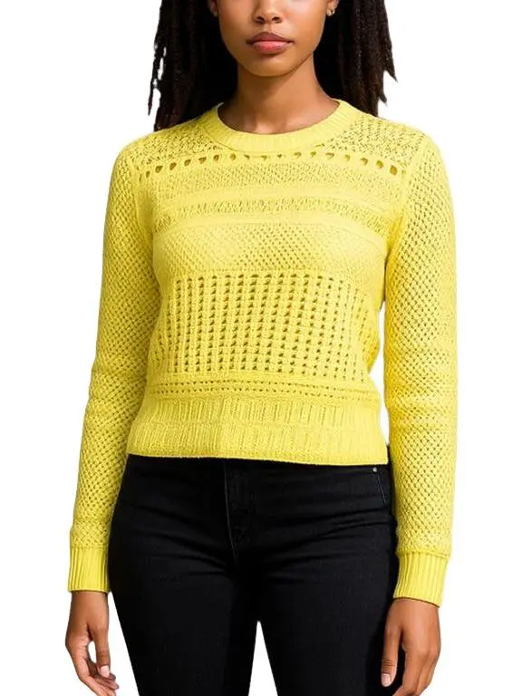 BISHOP + YOUNG Good Sport Pointelle Sweater - Citrus