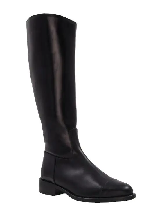 Aquatalia Nevata Weatherproof Cap Toe Knee High Boots - Black