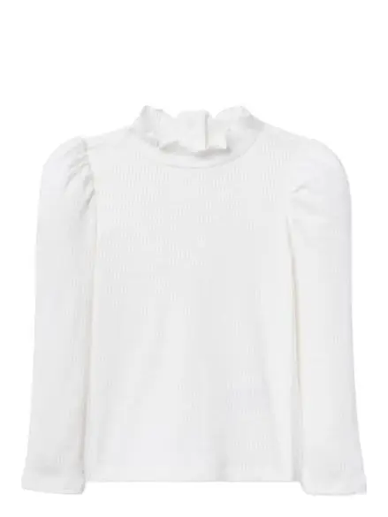 Janie And Jack Ribbed Turtleneck - White