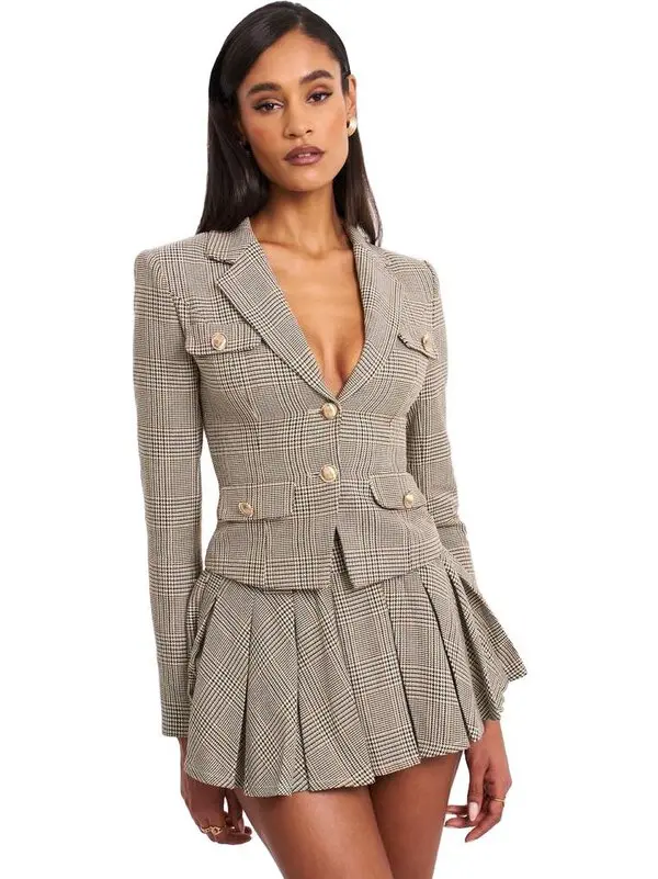 MISS CIRCLE Oakley Tailored Blazer Jacket - Brown