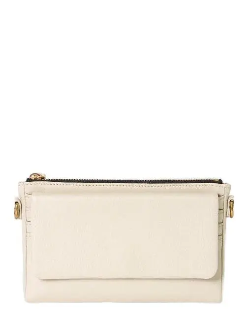 TAH Work Travel Wallet Crossbody - Bone