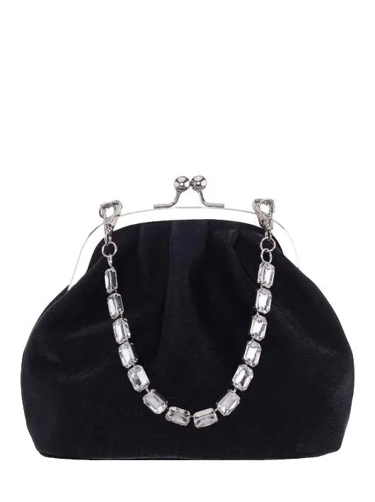 Nina Elsbeth Crystal Clutch - Black