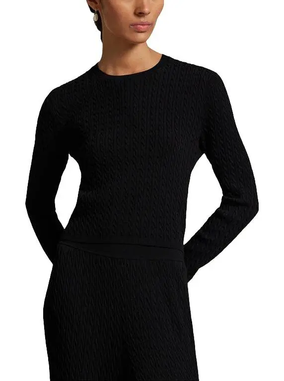 Polo Ralph Lauren Cable-knit Crop Sweater - Polo Black