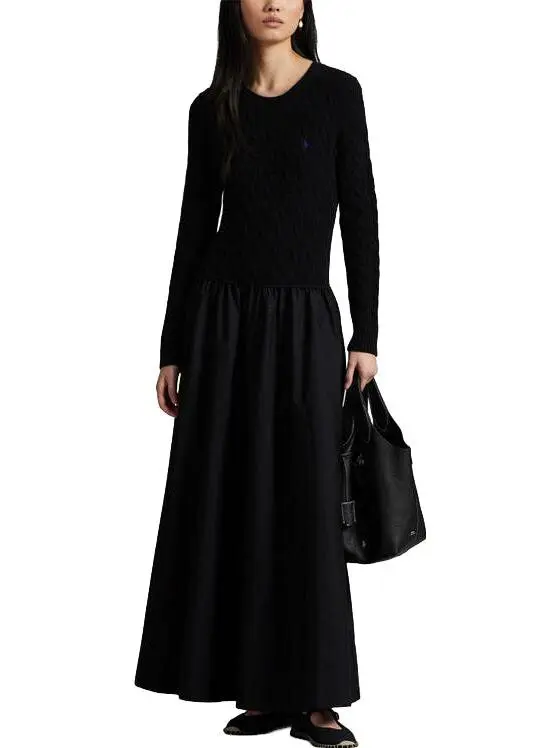Ralph Lauren A-line Long Sleeve Dress - Polo Black