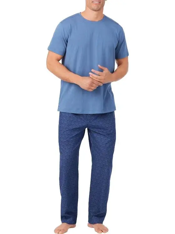 Tommy Bahama Stretch Cotton & Modal Pajama Pants - Blue/novel