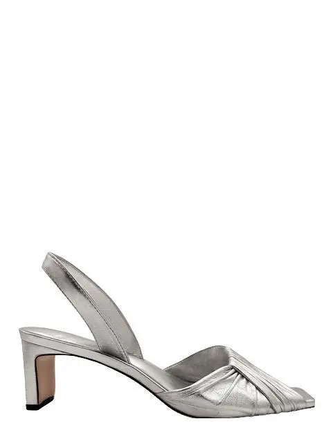 DANIELLA SHEVEL Riley Napa Leather Heel - Silver