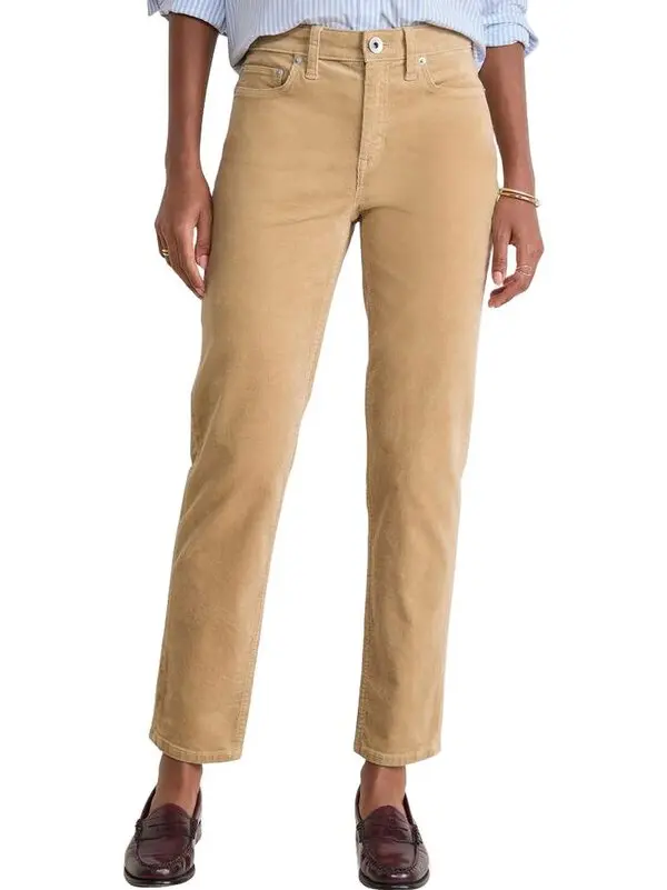Vineyard Vines Corduroy Ankle Straight Leg Pants - Sand