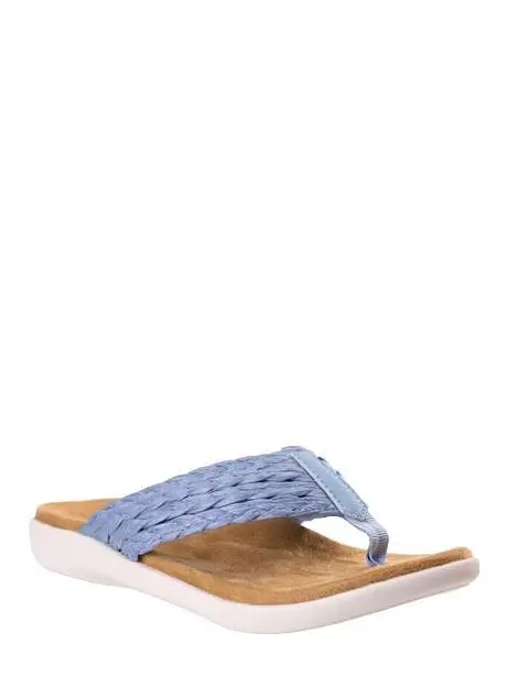 REVITALIGN Yumi Raffia Flip Flop - Chambray Blue