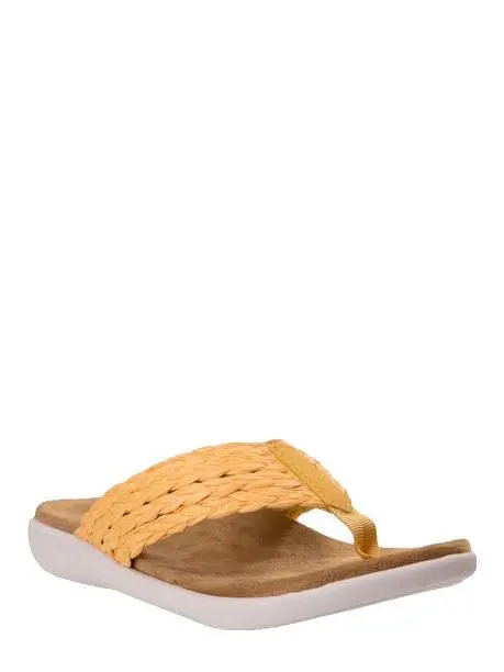 REVITALIGN Yumi Raffia Flip Flop - Cornsilk
