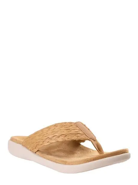 REVITALIGN Yumi Raffia Flip Flop - Natural