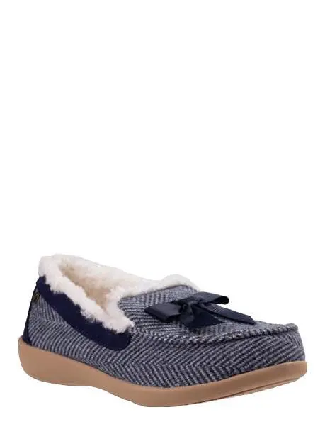 REVITALIGN Trillium Faux Fur Lined Slipper - Dark Navy
