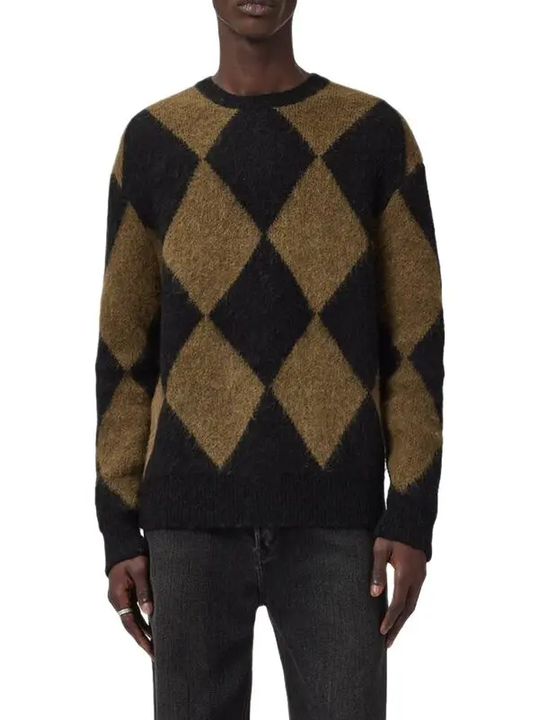ALLSAINTS Bower Crewneck Sweater - Black/brown