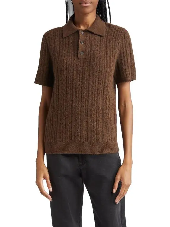 MAISON MARGIELA Wool-blend Polo Sweater - Brown