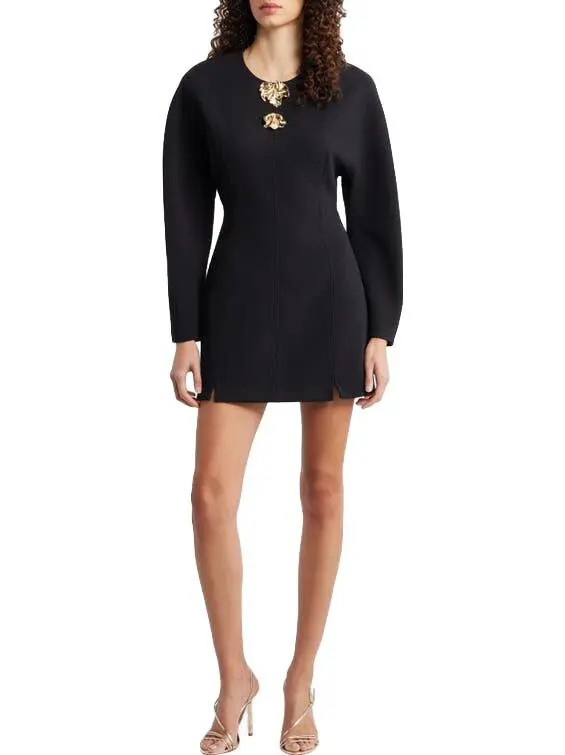 Acler Brotton Long Sleeve Minidress - Black