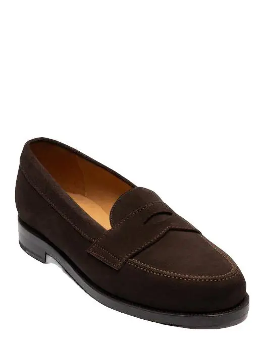 MORJAS Ivy Penny Loafer - Brown Suede