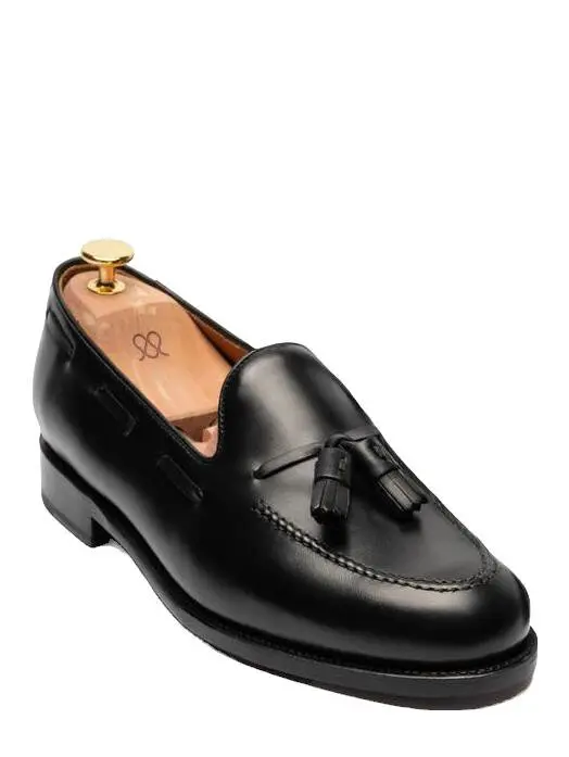 MORJAS Tassel Kiltie Loafer - Black Calf