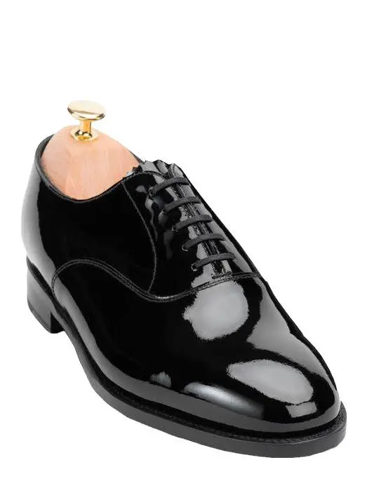 MORJAS Oxford Lace-up Shoe - Black Patent