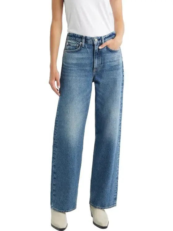 Rag & Bone Logan Mid-rise Wide-leg Jeans - Echo