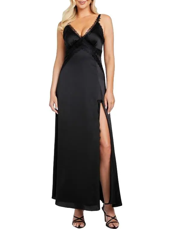 MARCIANO Jael Lace Detail Slip Dress - Jblack-black
