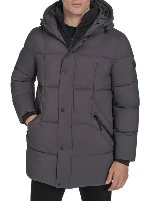 Andrew Marc Millstream Parka - Charcoal