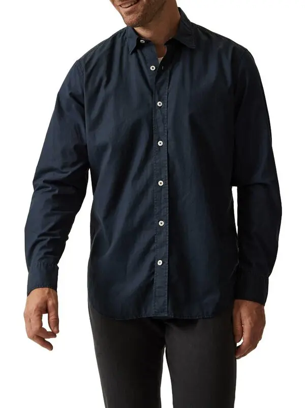 34 Heritage Luxe Twill Button-up Shirt - Dress Blues
