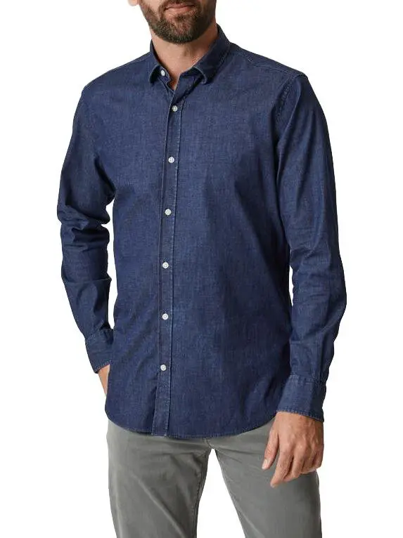34 Heritage Stretch Denim Button-up Shirt - Medium