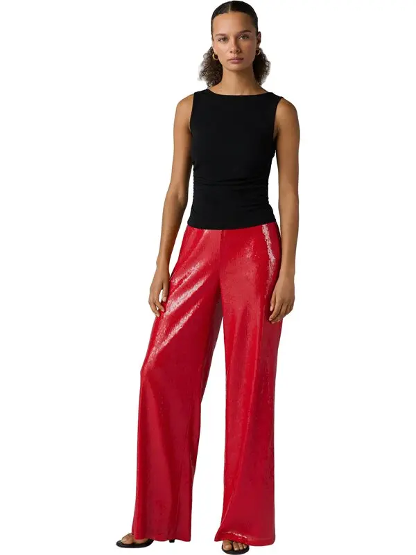 Diane Von Furstenberg Adelina Sequined Pants - Signature Red Sequin