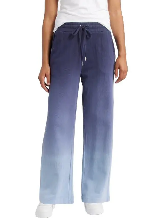 CITY BLUES Ombré Dip Dye Drawstring Lounge Pants - Navy