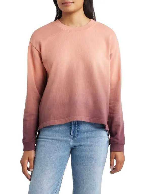 CITY BLUES Ombré Cotton Sweatshirt - Merlot