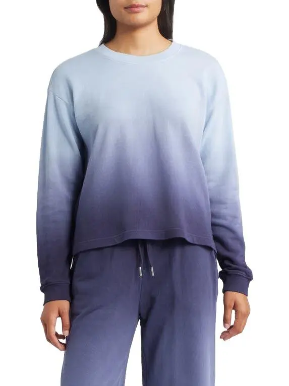 CITY BLUES Ombré Cotton Sweatshirt - Navy