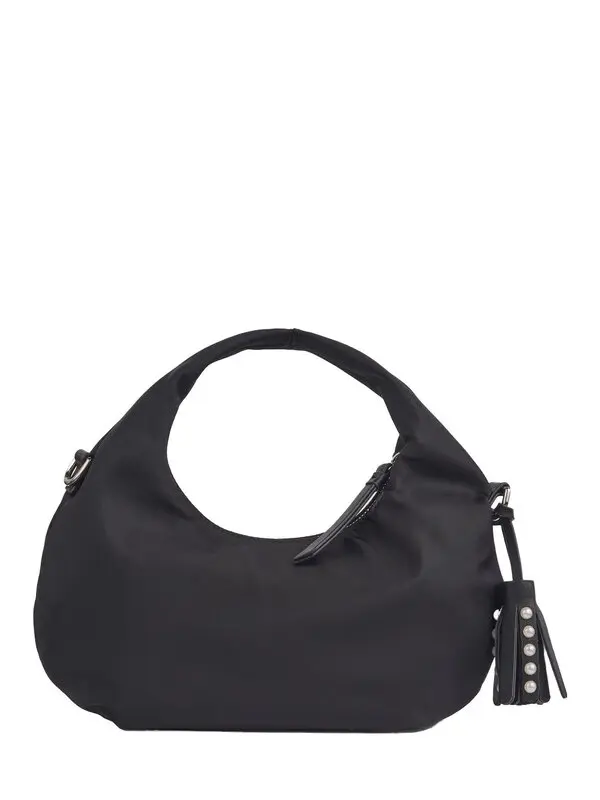LK BENNETT Bow Nylon Grab Bag - Black