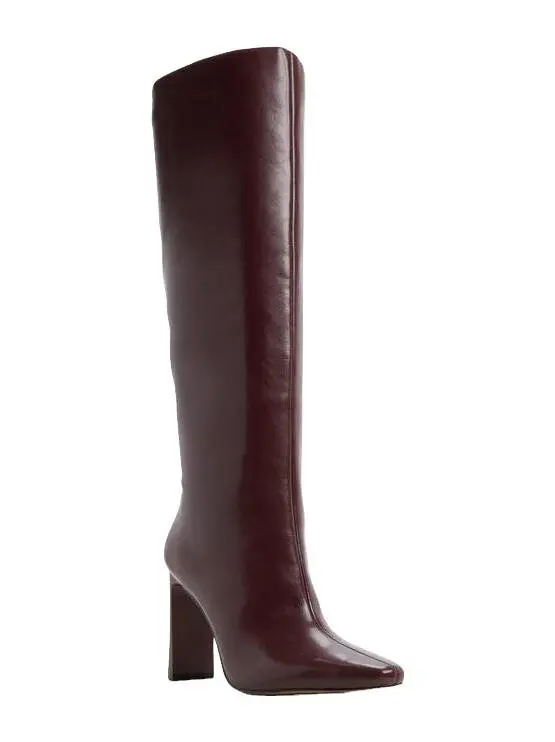 Aldo Elyne Knee High Boots - Burgundy