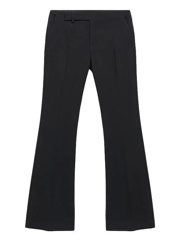 Mango Flare Leg Trousers - Black