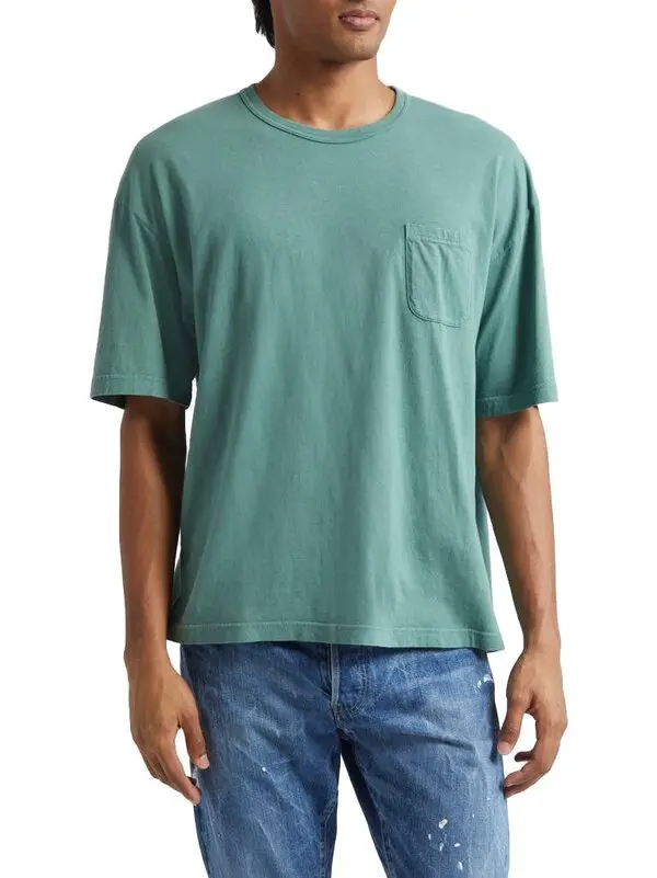 Visvim Jumbo Damaged Oversize Pocket T-shirt - Green