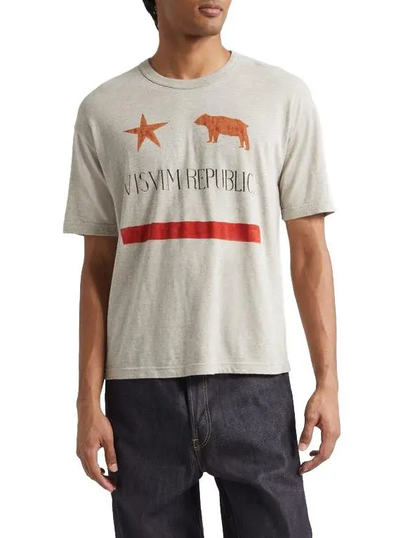 Visvim Jumbo Republic Oversize Graphic T-shirt - Grey