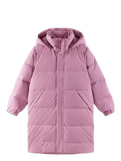 REIMA Long Down Puffer Coat - Grey Pink