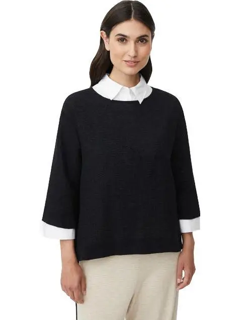 MASAI COPENHAGEN Madarmi 3/4 Sleeve Top - Black