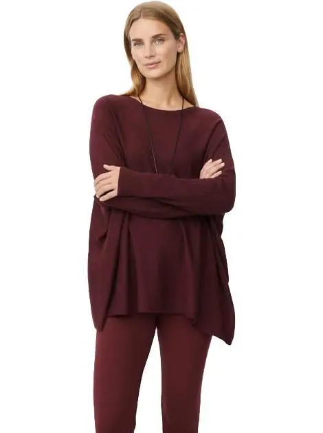 MASAI COPENHAGEN Long Sleeve Round Neck Knit Sweater - Tawny Port