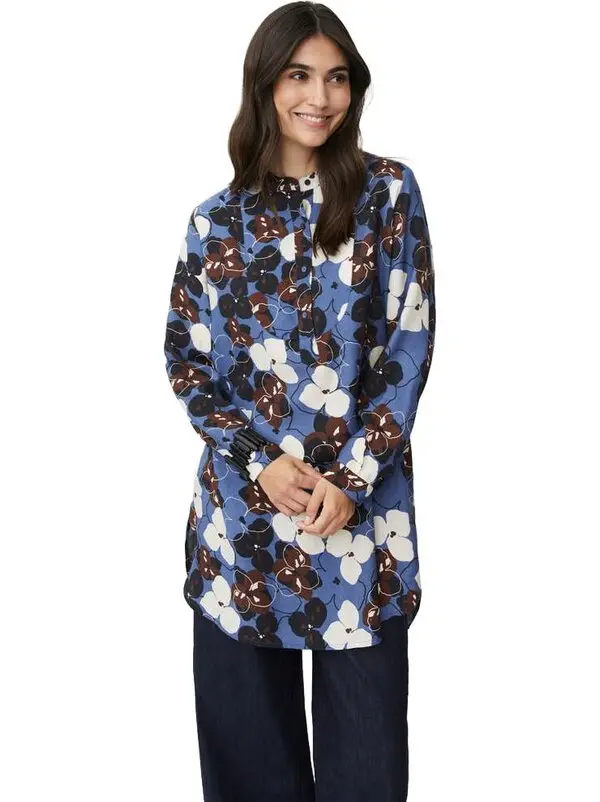 MASAI COPENHAGEN Magrayfa Floral Tunic - Bijou Blue