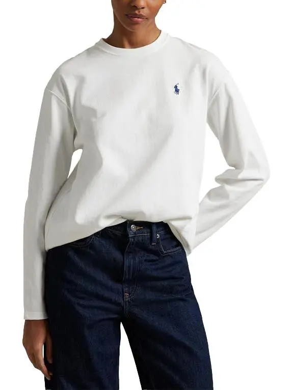 Polo Ralph Lauren Long Sleeve Cotton Jersey T-shirt - White