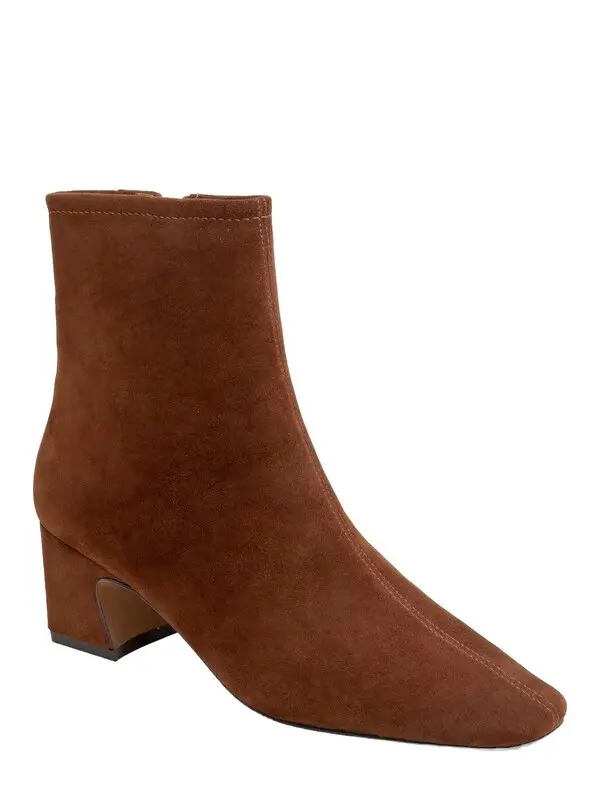 Linea Paolo Wrenly Block Heel Bootie - Chocolate Brown